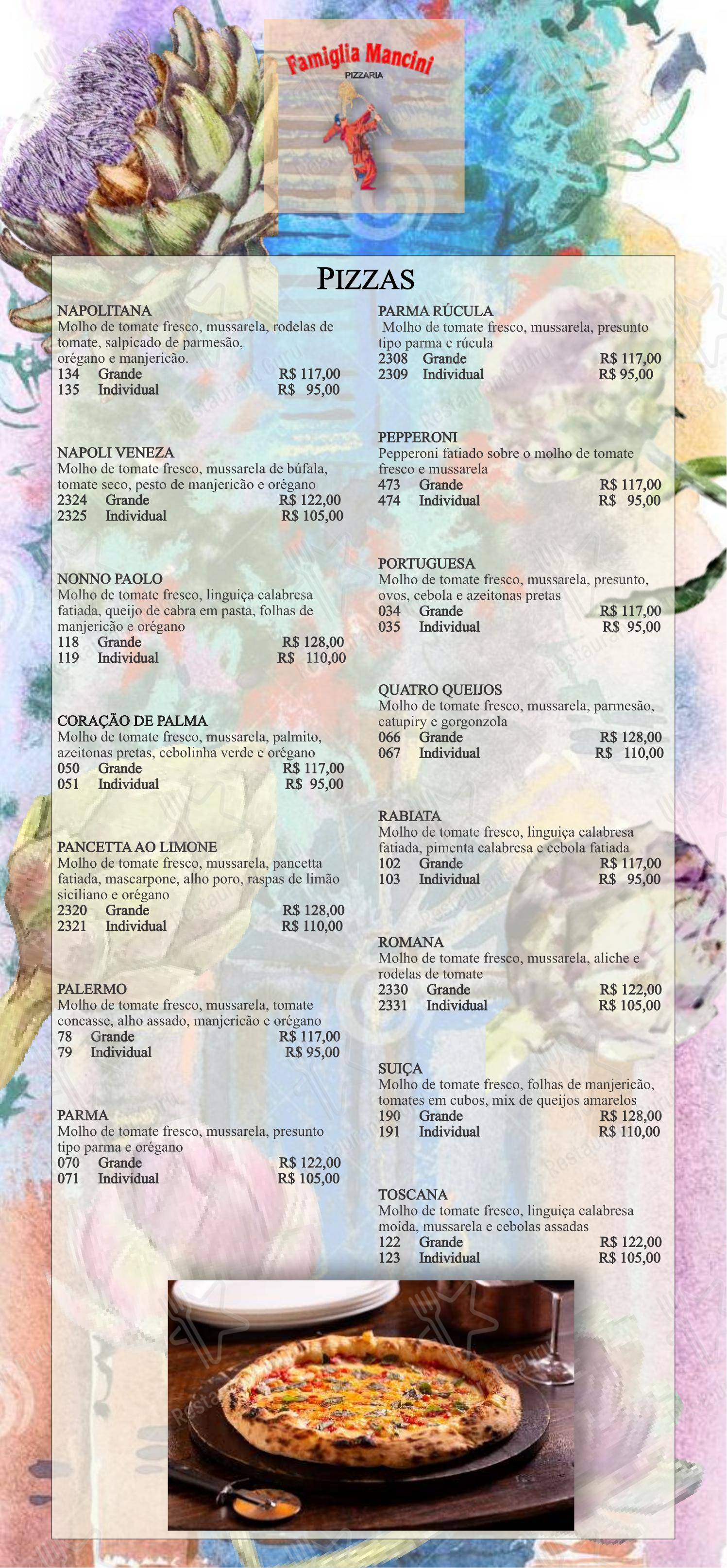 Menu em Famiglia Mancini Trattoria restaurante, São Paulo, Rua Avanhandava