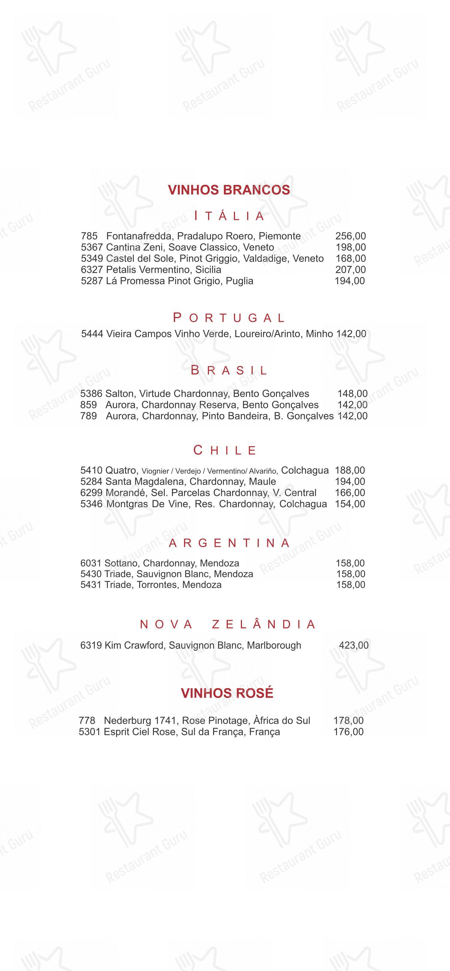 Menu em Famiglia Mancini Trattoria restaurante, São Paulo, Rua Avanhandava