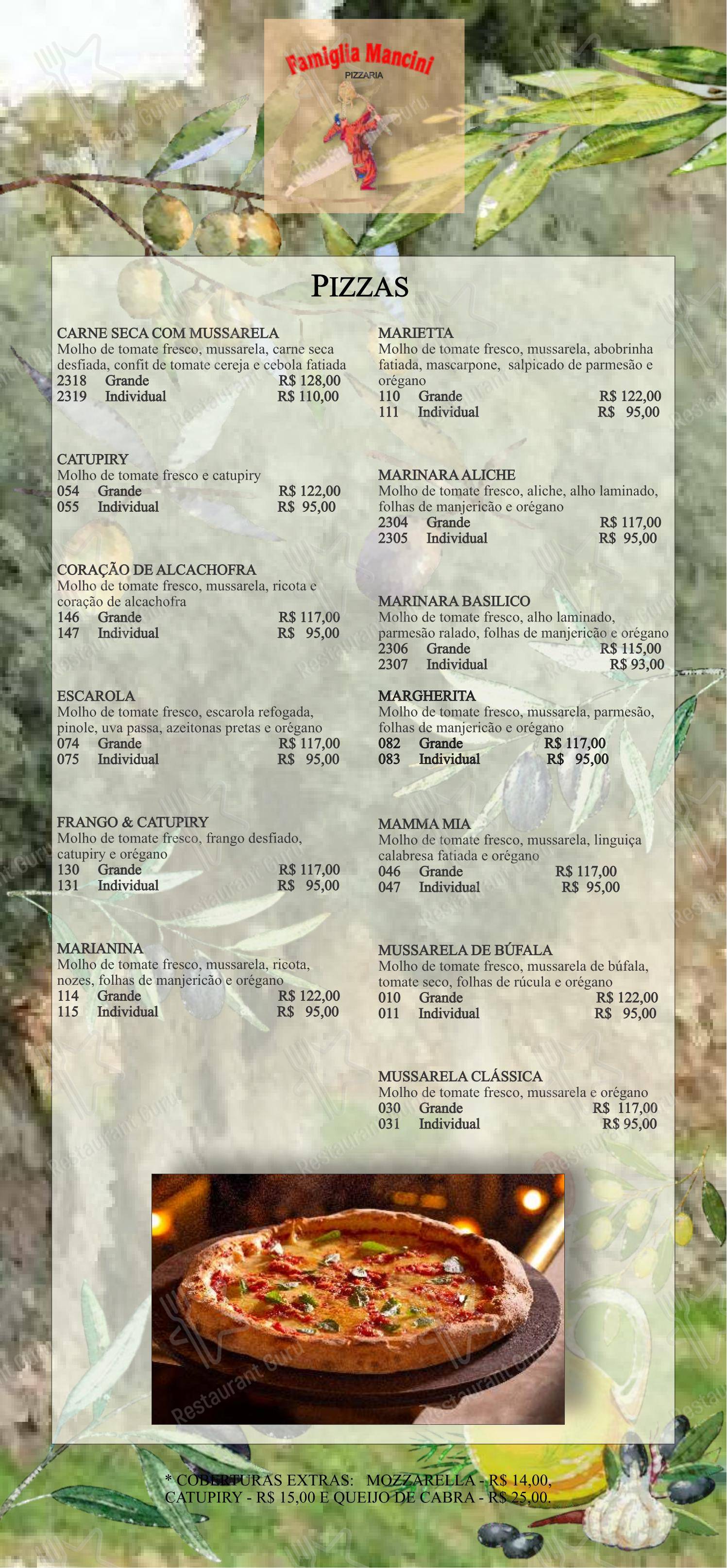 Menu em Famiglia Mancini Trattoria restaurante, São Paulo, Rua Avanhandava