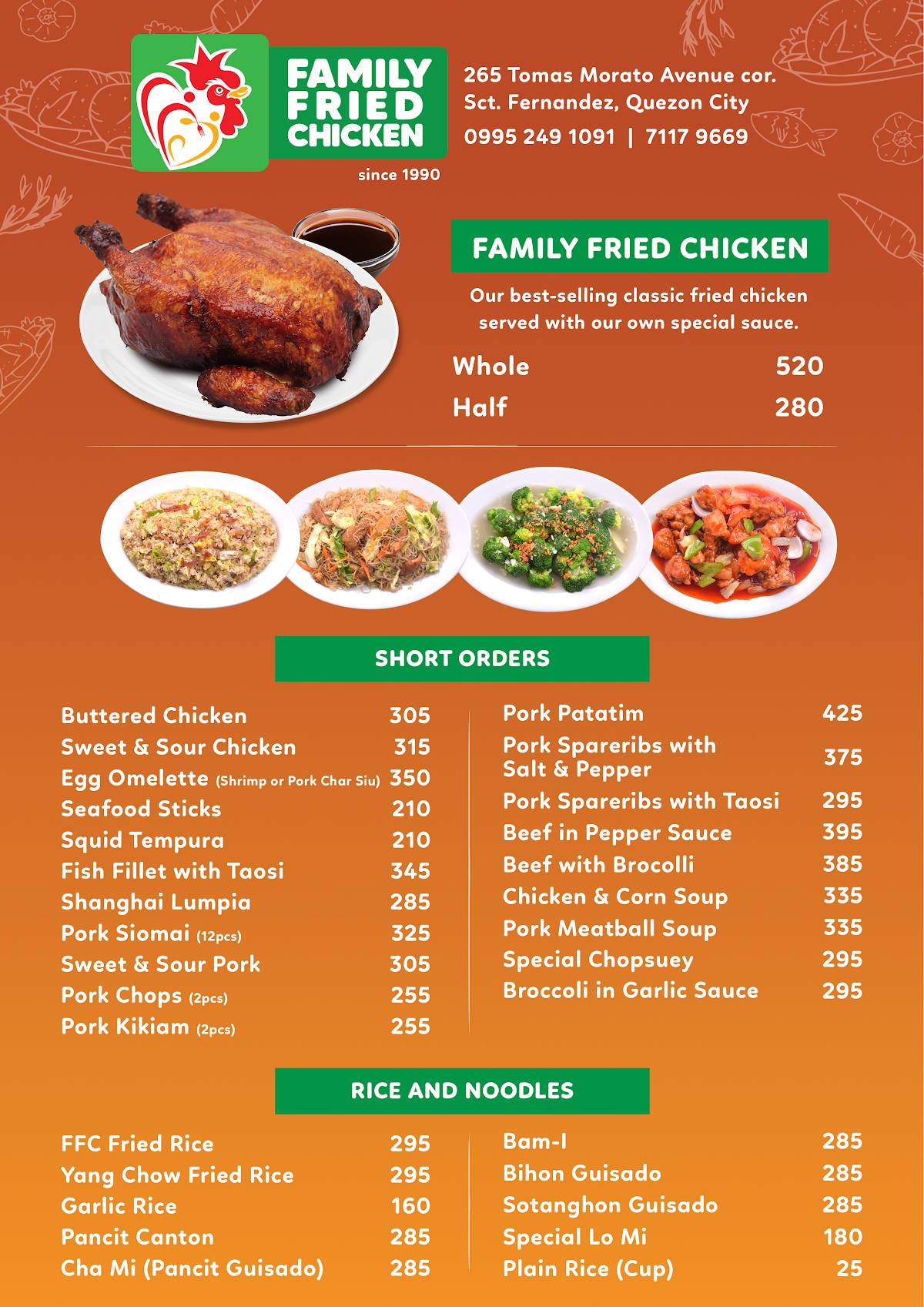 Menu at Family Fried Chicken - Tomas Morato restaurant, Quezon City