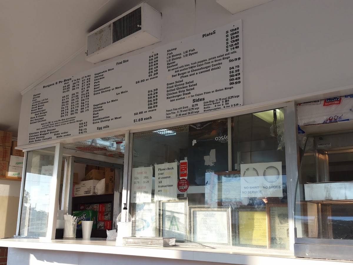 Menu at Ben's Deli restaurant, Gulfport