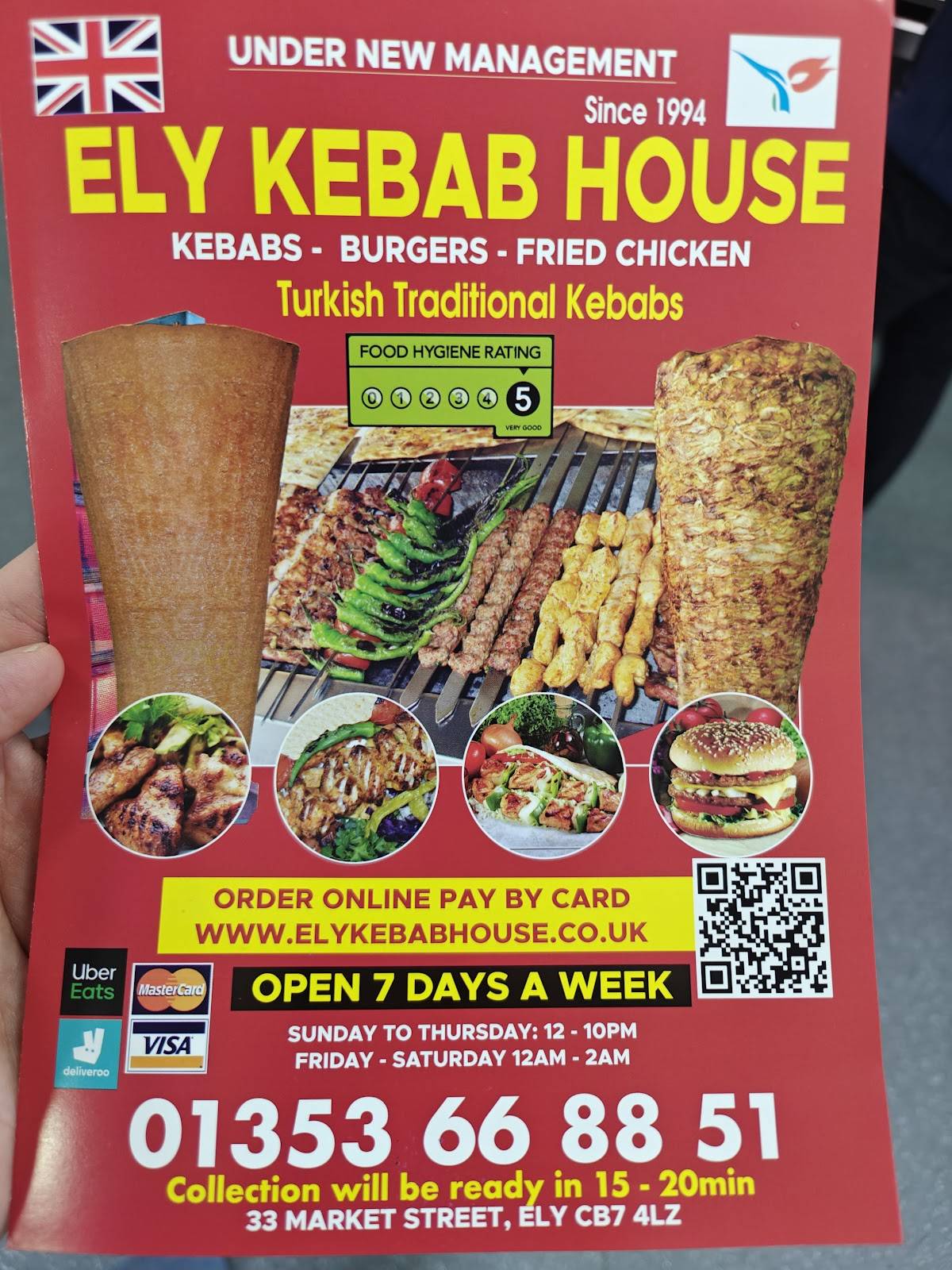 Menu at Ely Kebab House fast food, Ely