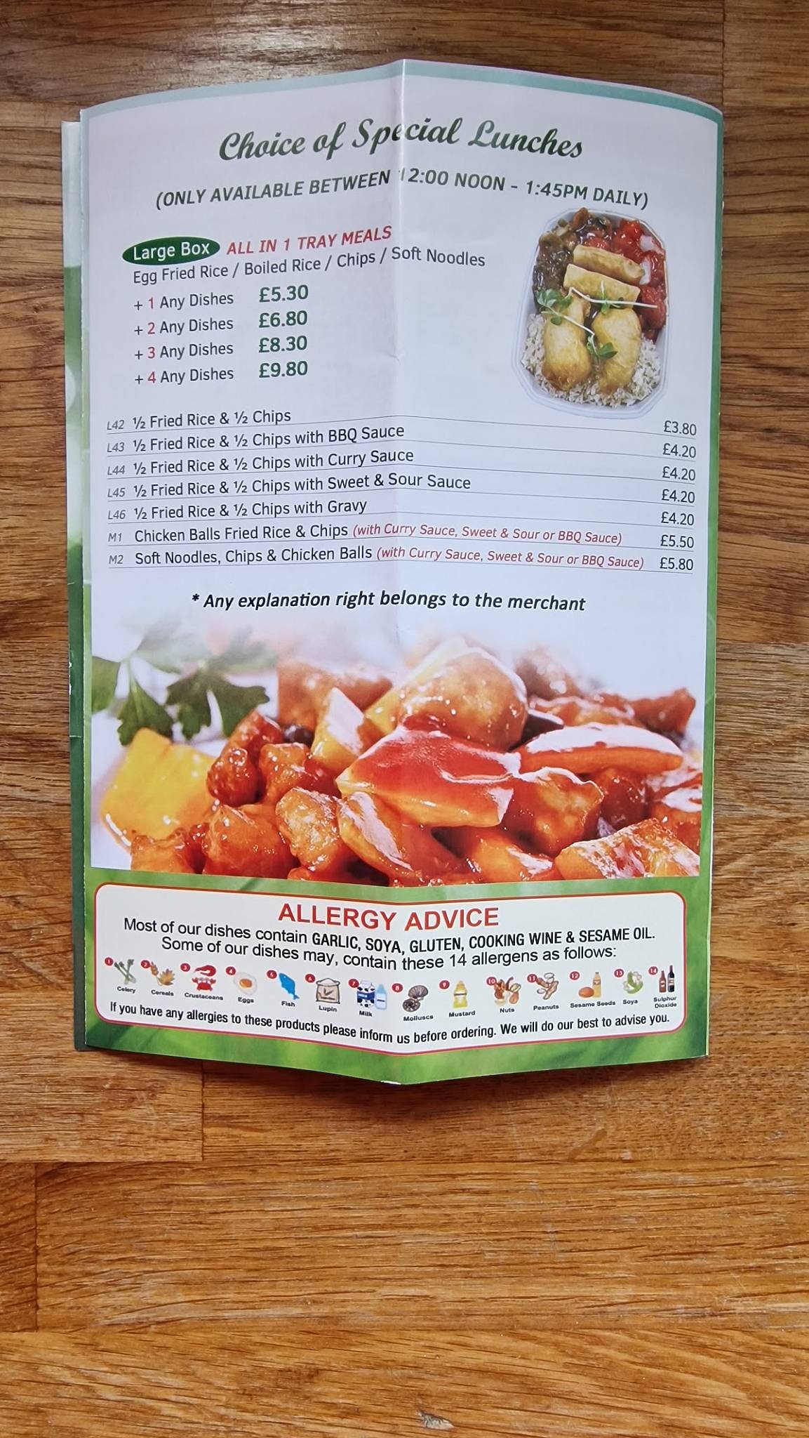 Menu at Golden Gate Buffet & Take Away fast food, Cwmbran