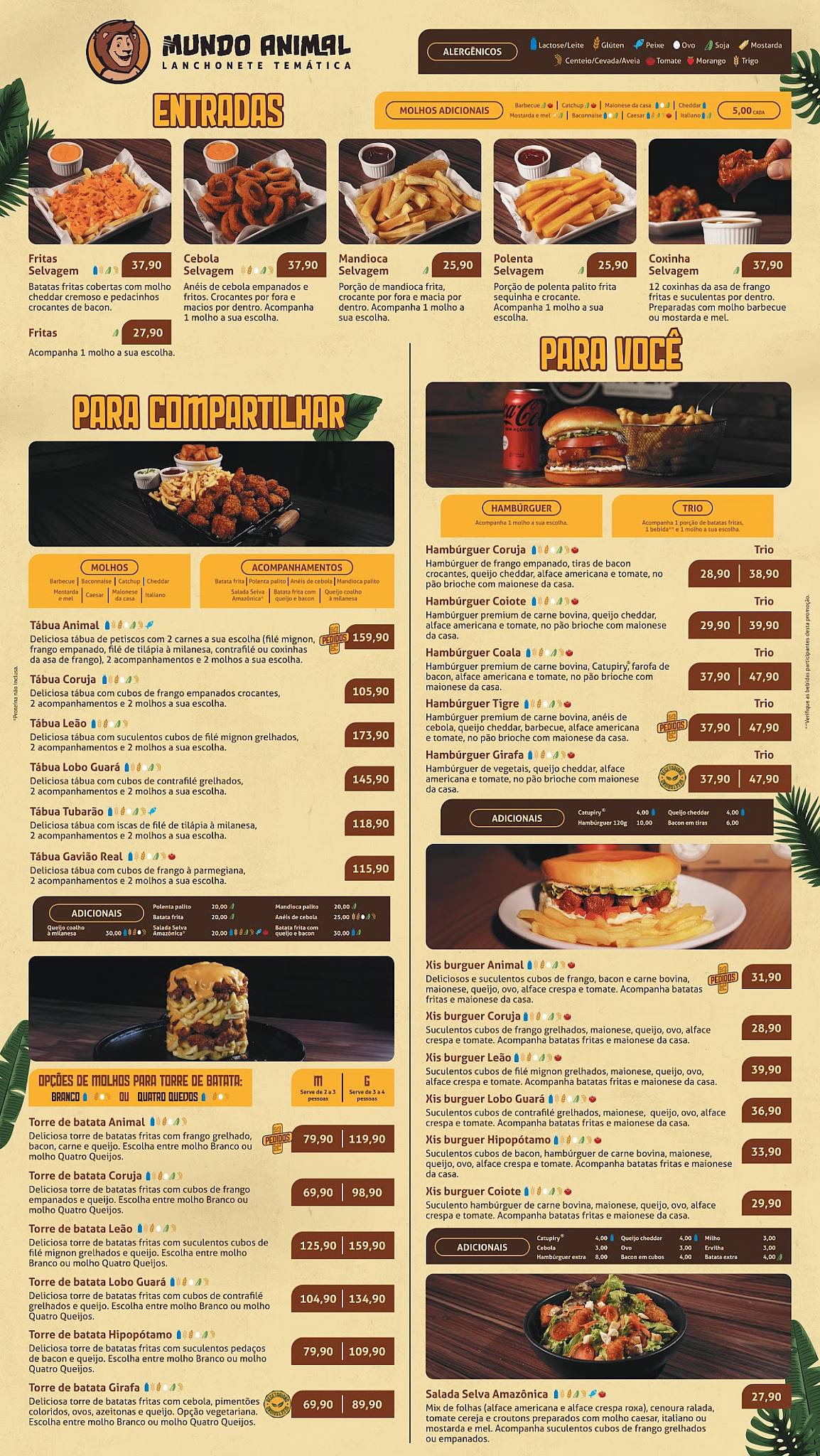 Menu em Mundo Animal Lanchonete Temática Pelotas - Comidas e Bebidas ...