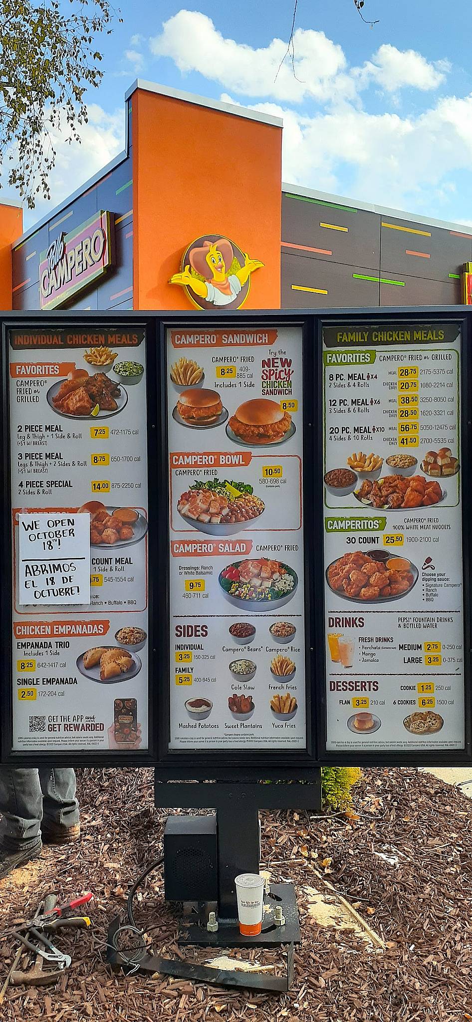 Menu at Pollo Campero Raleigh fast food, Raleigh