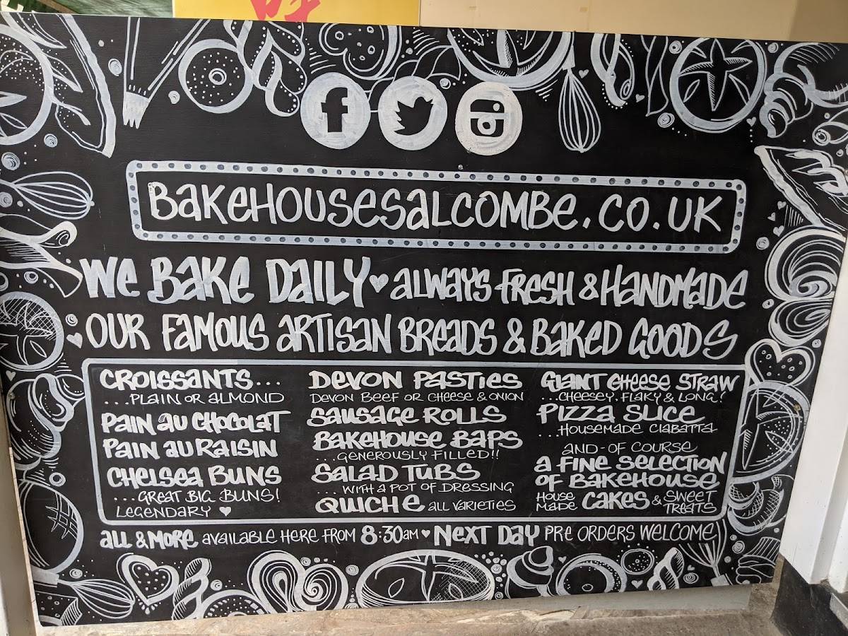 Menu at The Bake House, Kingsbridge