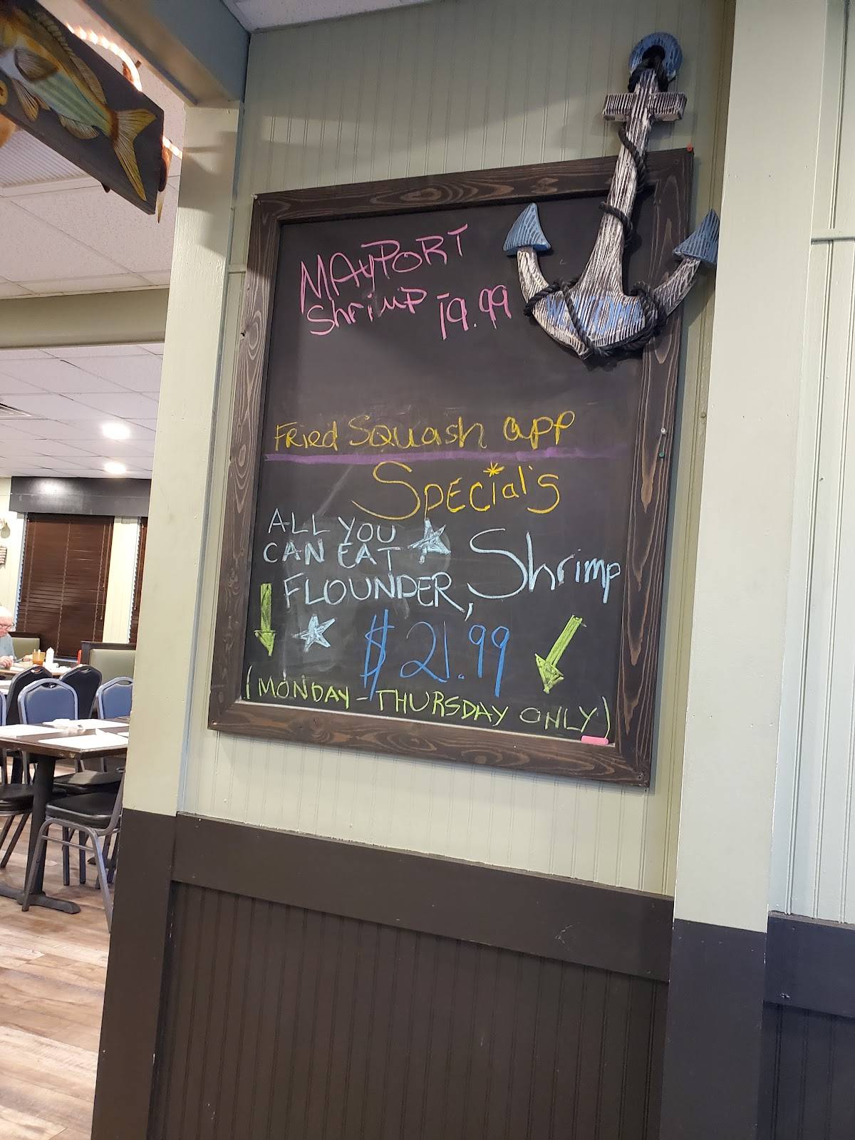 Menu at Cedar River Seafood restaurant, Fernandina Beach, Sadler Rd