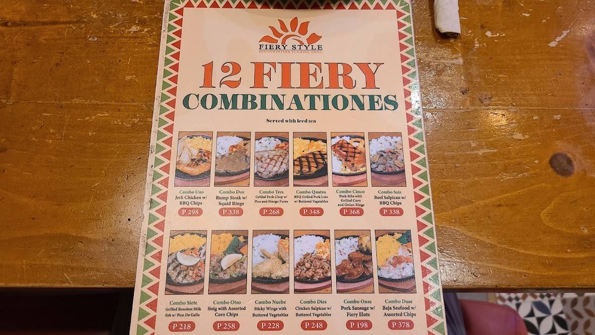 Menu at Fiery Style Southwestern Flaming Grill restaurant, Muntinlupa ...