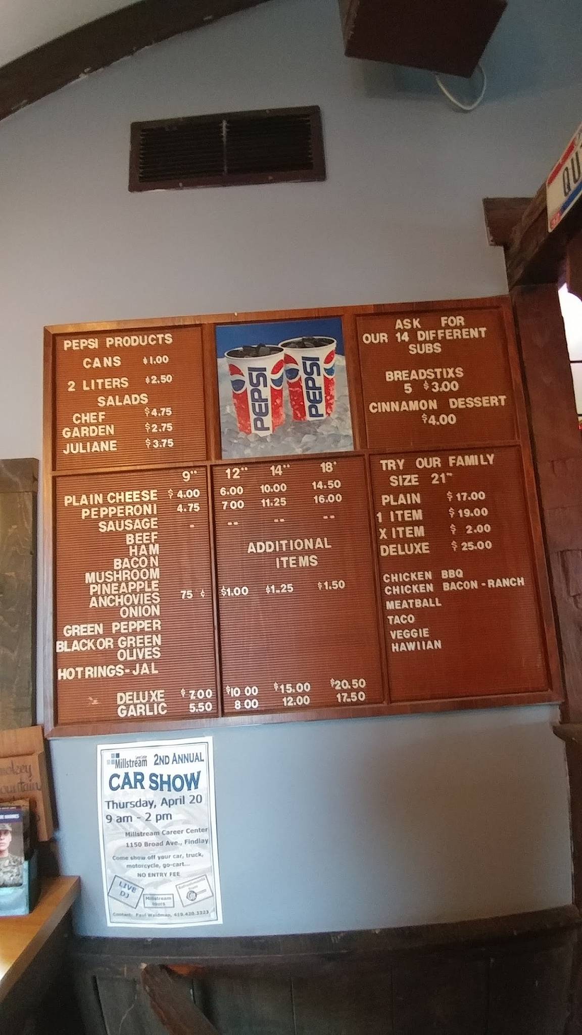 Menu at Jac & Do's Pizza pizzeria, Findlay, W Trenton Ave