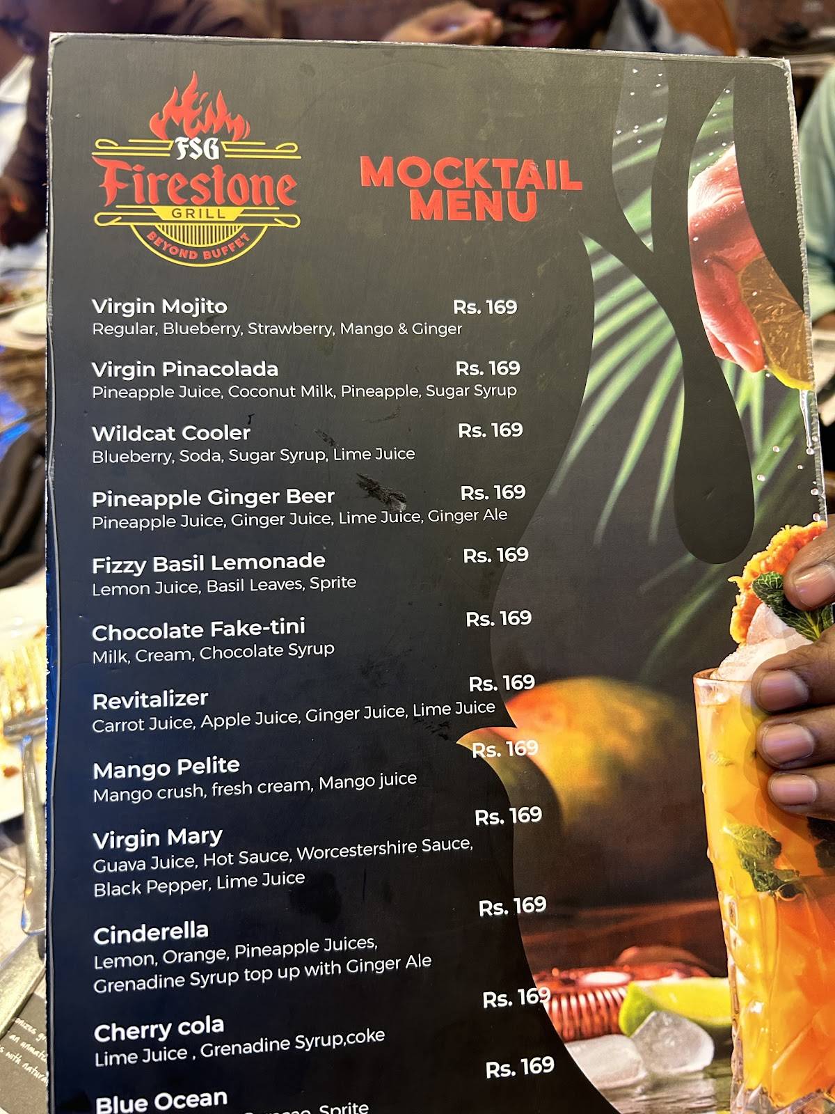 Menu at Firestone Grill Buffet, Hyderabad