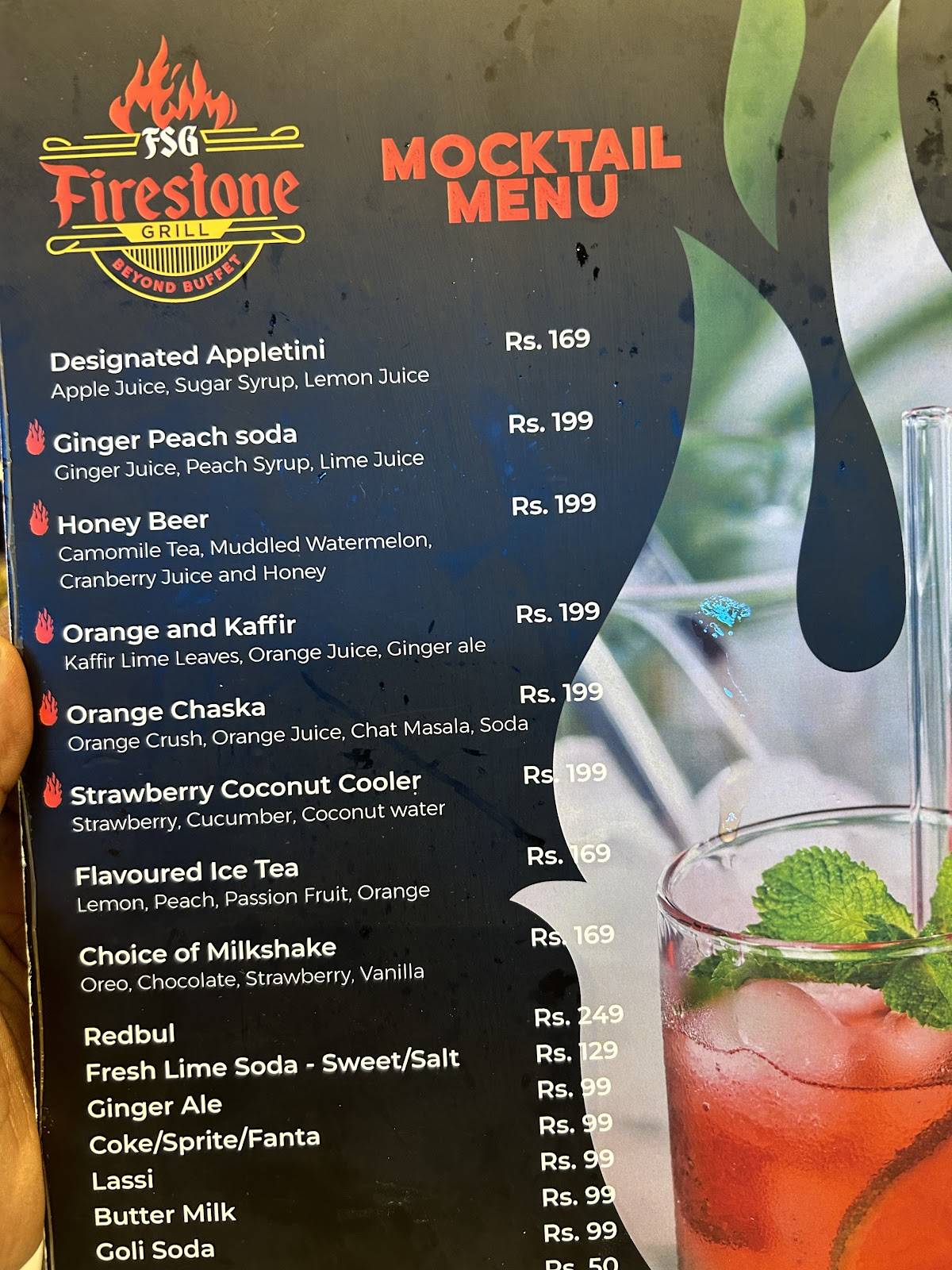 Menu at Firestone Grill Buffet, Hyderabad