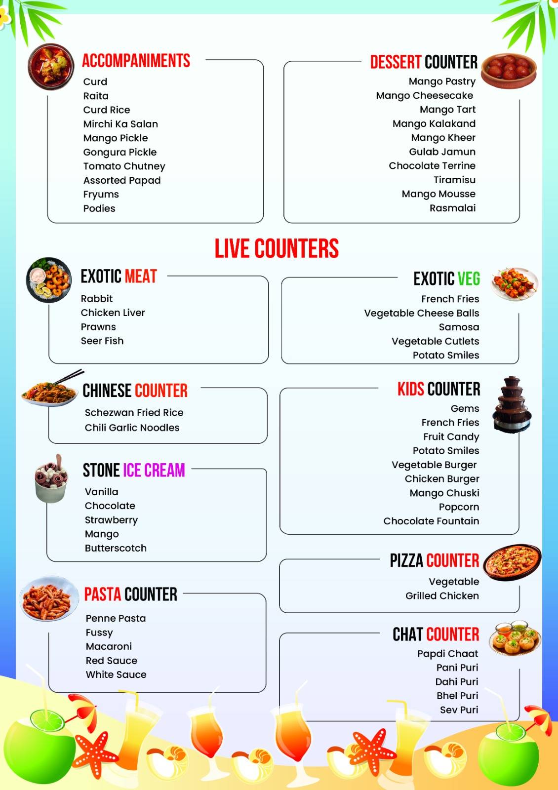 Menu at Firestone Grill Buffet, Hyderabad