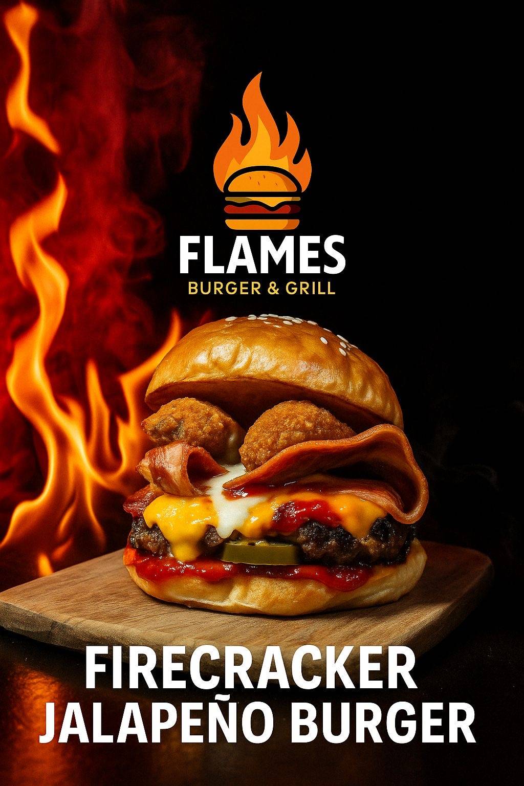Menu at Flames Cafe and Grill (Clarkson), Clarkson
