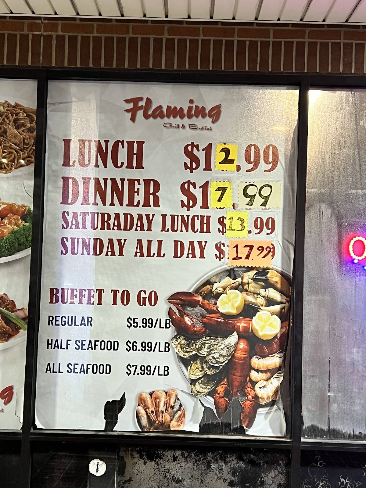 Menu at Flaming Grill & Buffet restaurant, Frederick