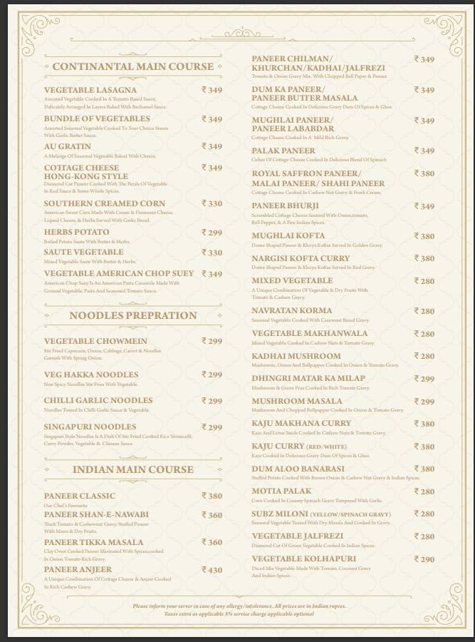Menu at Flavours A Pure Veg Restaurant, Bundi