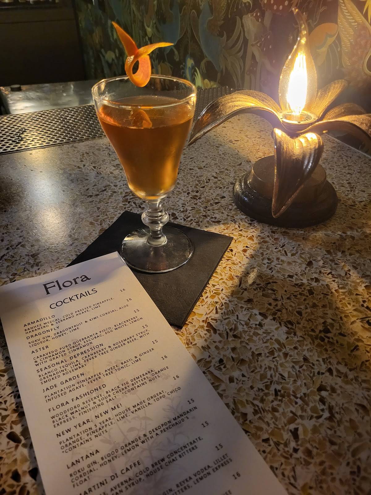 Carta del pub y bar Flora, Beaverton