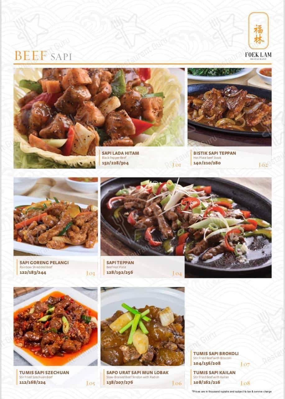 Menu at Foek Lam Summarecon Mall Serpong restaurant, Tangerang ...