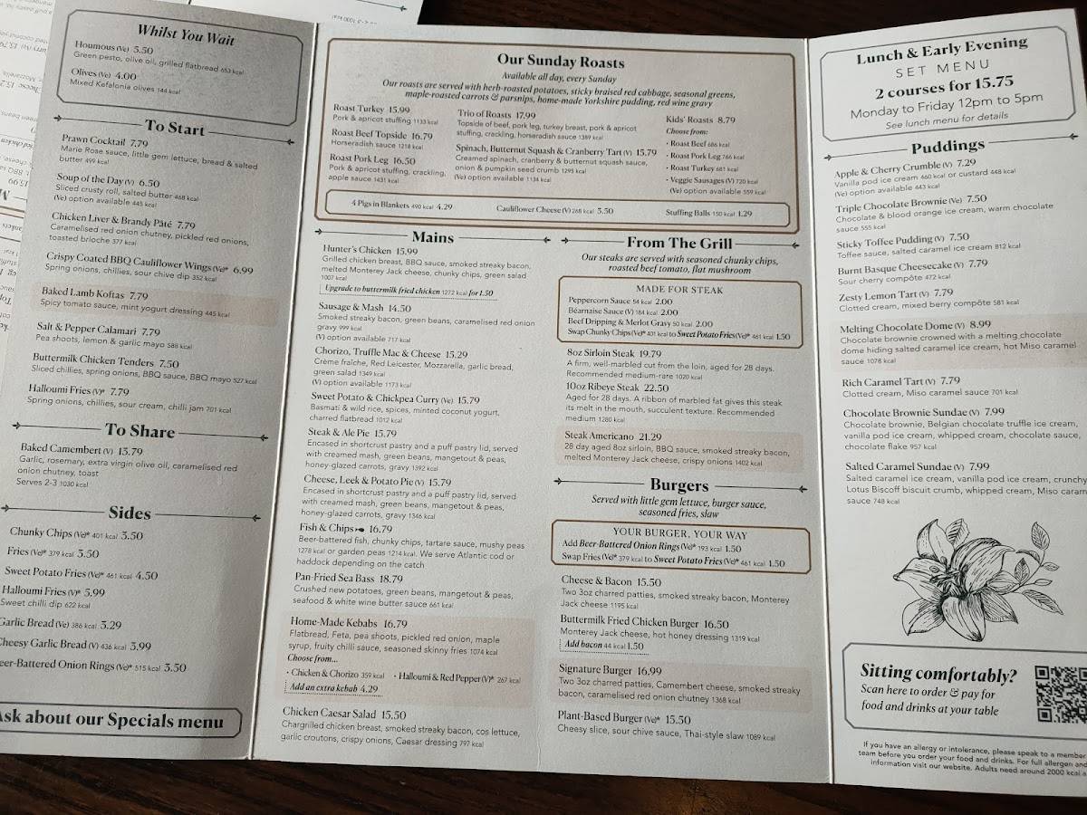 Menu at Folly pub & bar, Bristol