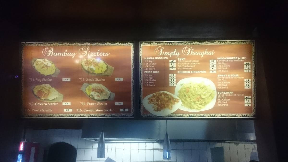 Menu at Food Inn India restaurant, Cape Town, 156 Long St