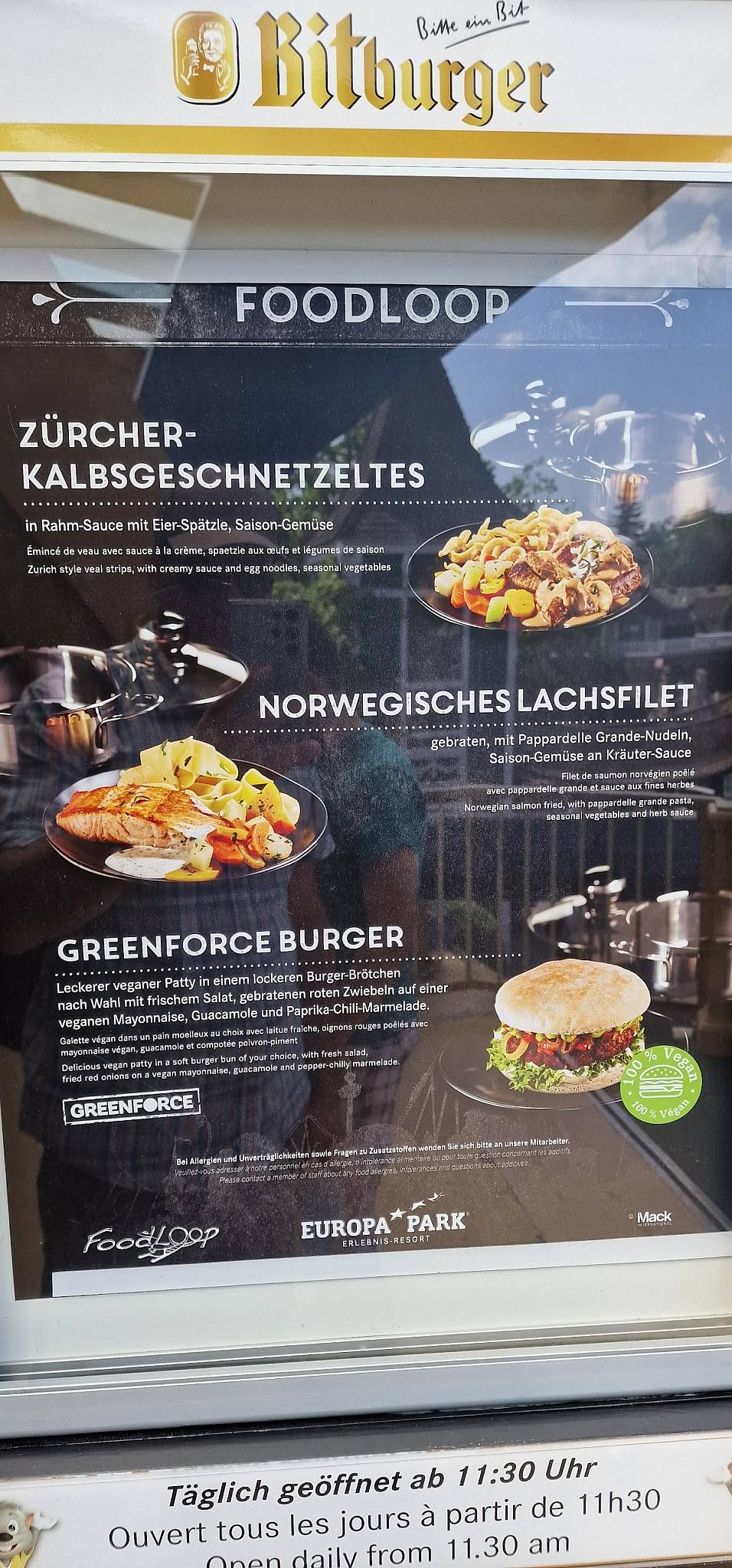 Carta del restaurante FoodLoop, Rust, Europa-Park-Straße 2