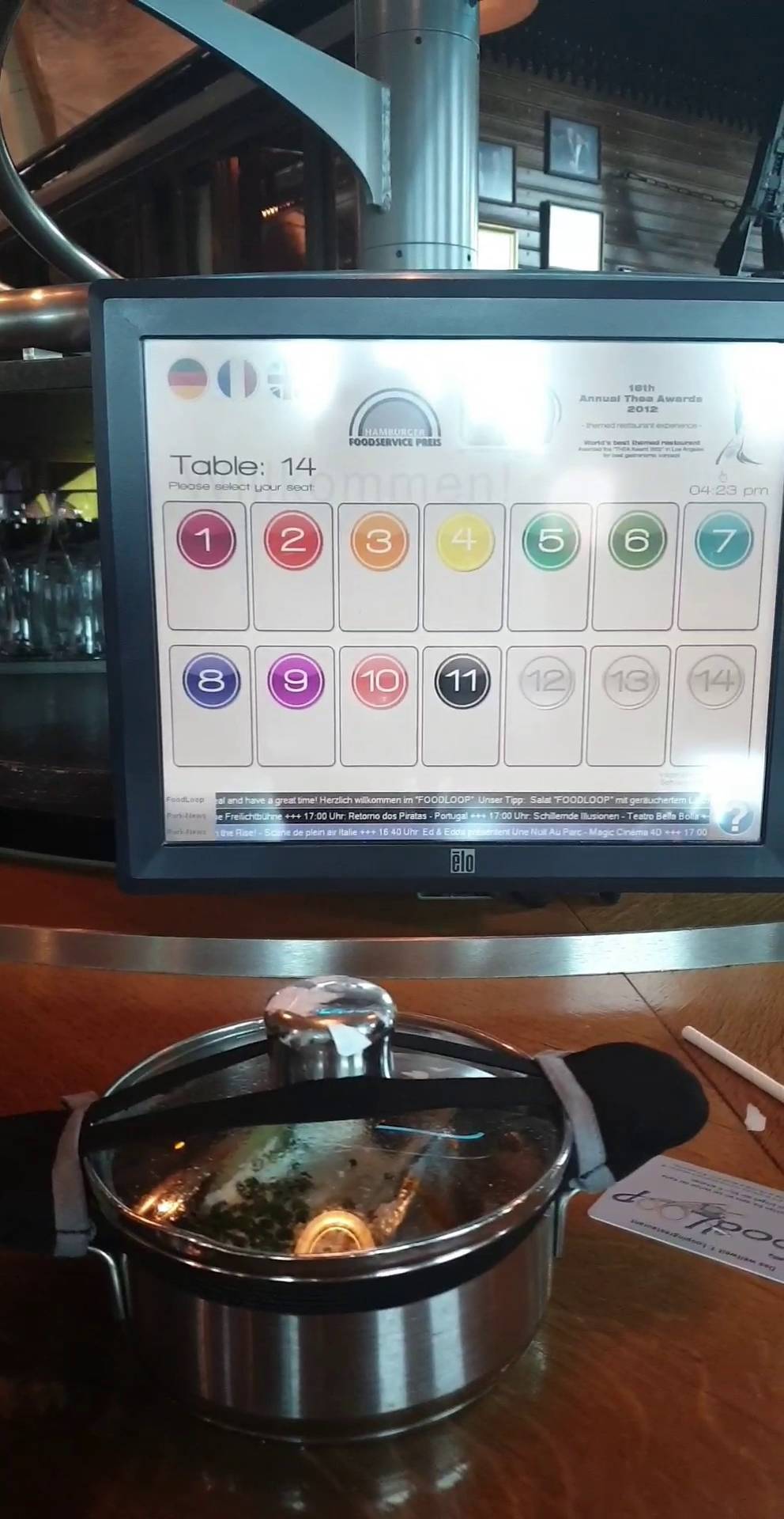 Menu au FoodLoop restaurant, Rust, Europa-Park-Straße 2