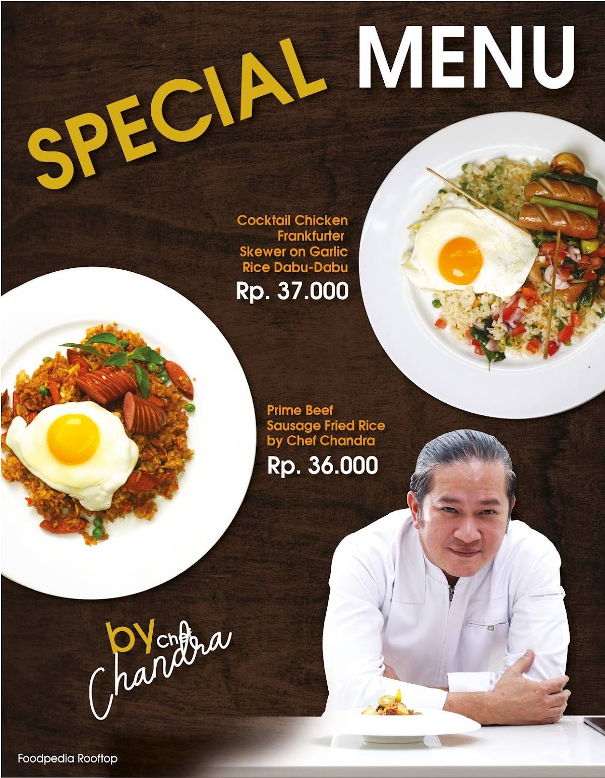 Carta del restaurante Foodpedia Rooftop, South Jakarta