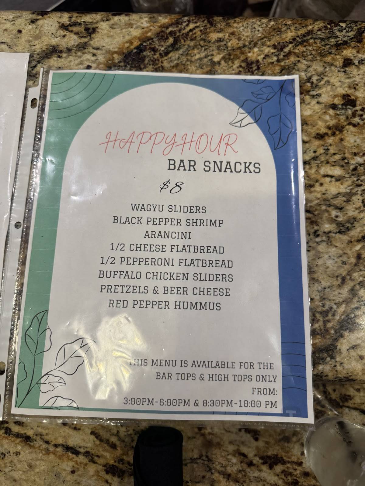 Menu at Fork & Vine restaurant, Lenoir City