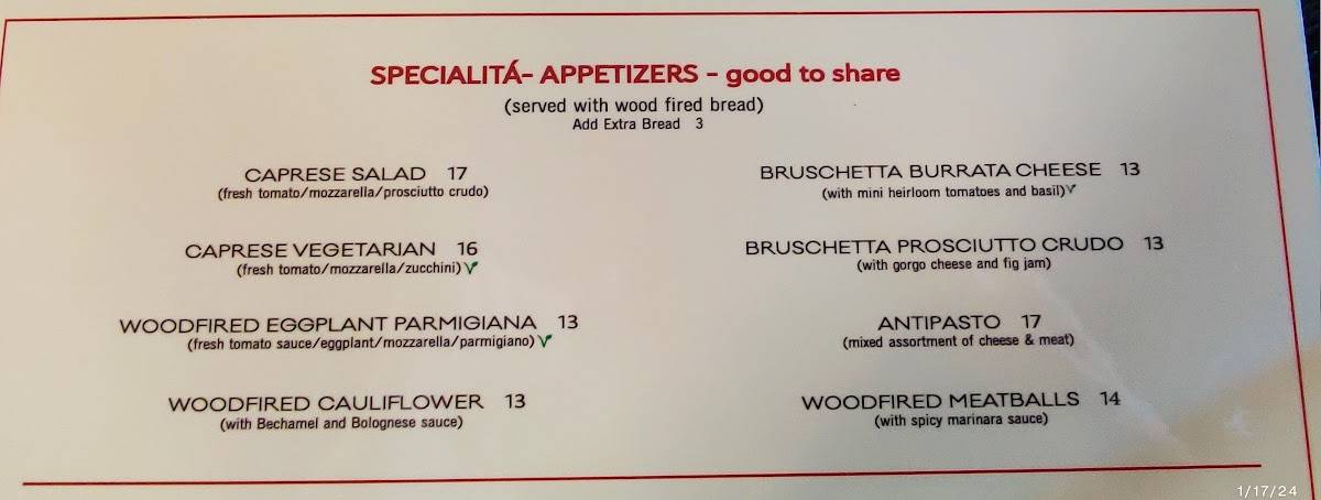 Menu at Forno 301 pub & bar, Scottsdale
