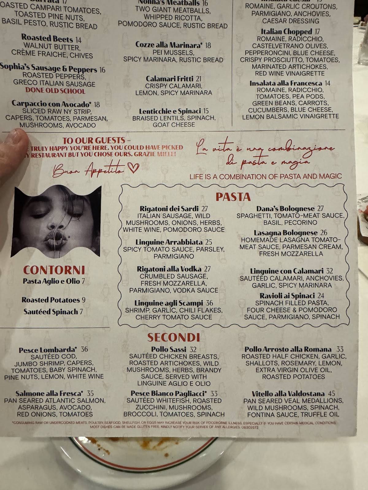 Menu at Francesca's on 95th restaurant, Oak Lawn, 95th St