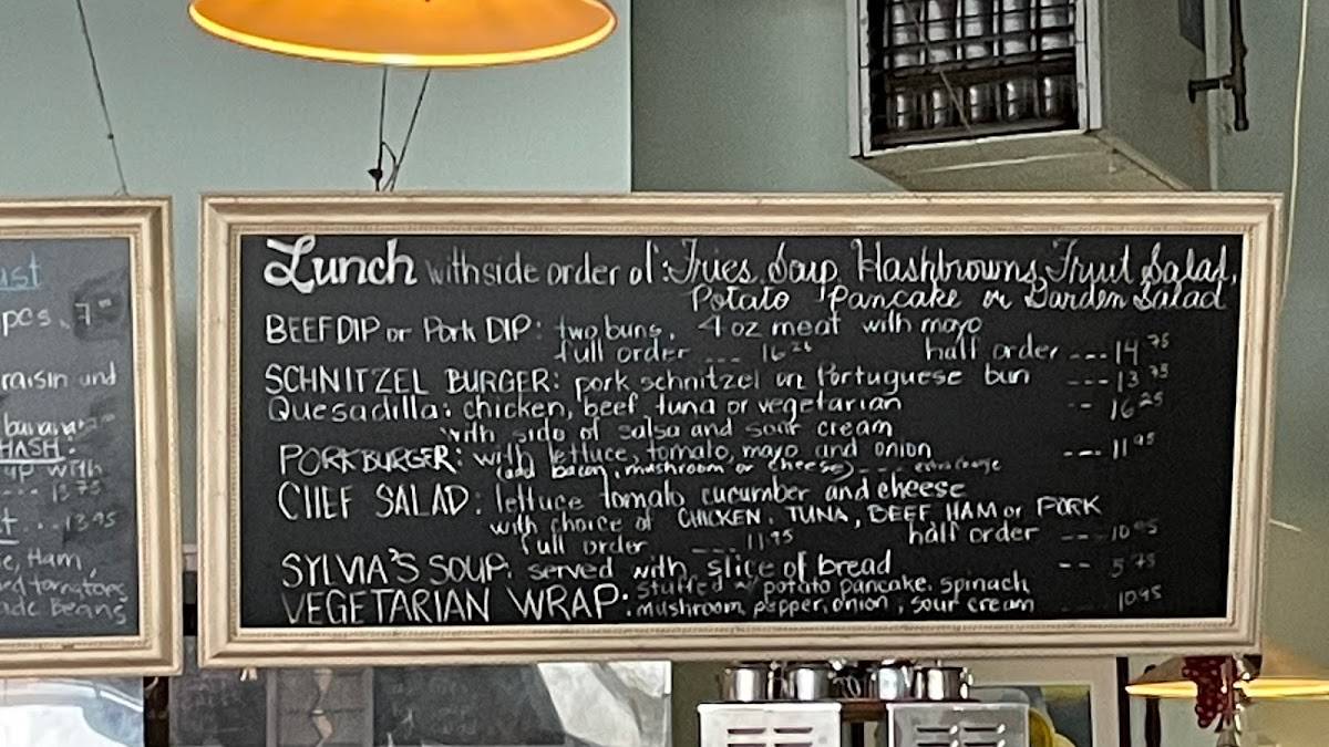 Menu at Fraser Park Restaurant, Burnaby