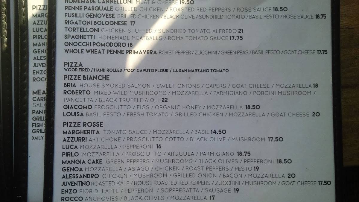 Menu at Fratelli Kanata restaurant, Ottawa, 499 Terry Fox Dr