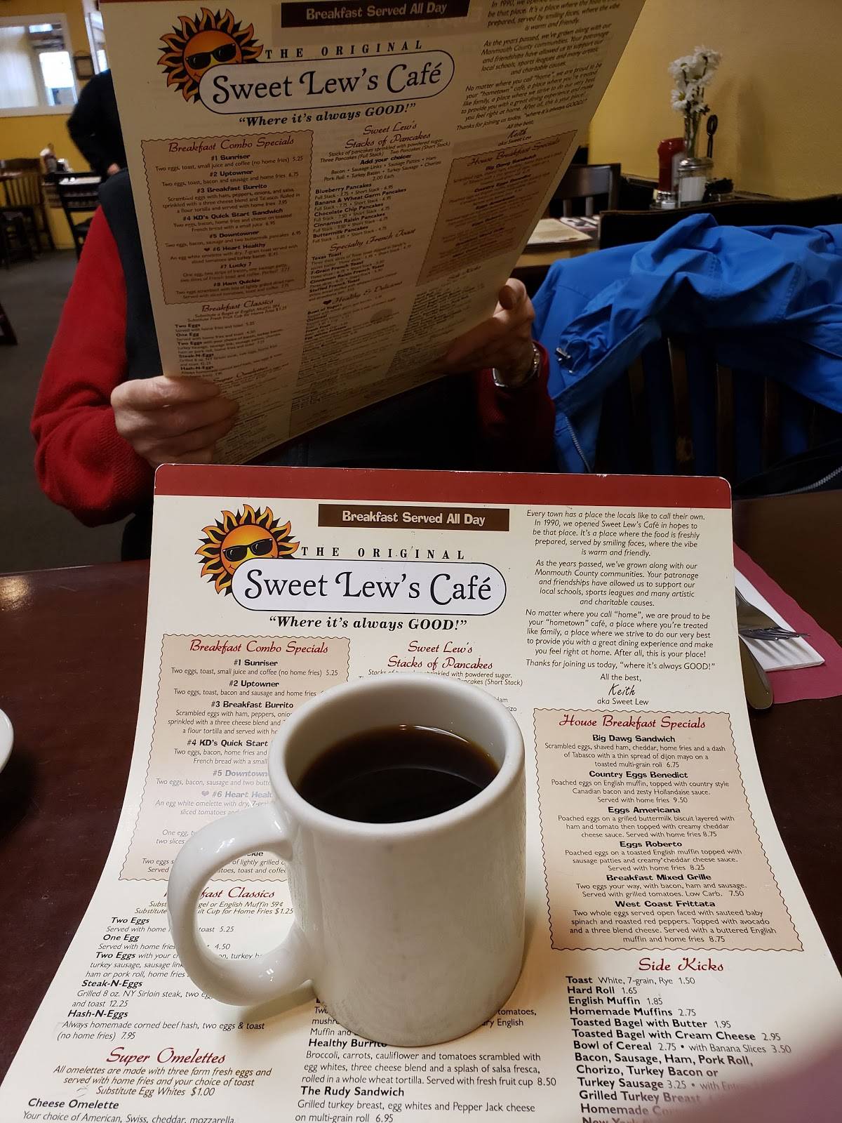 Menu at Sweet Lew's Cafe, Freehold
