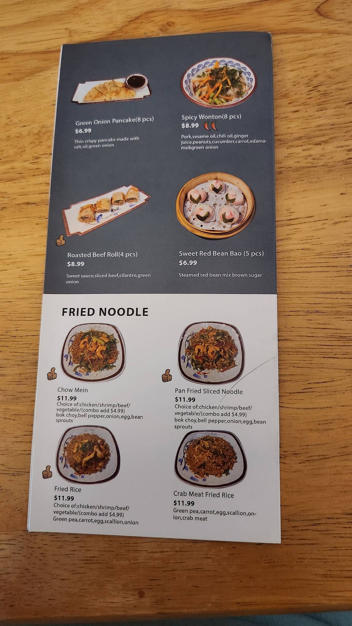 Menu at Fun noodle bar Slide Rd, Lubbock, Slide Rd ste 8
