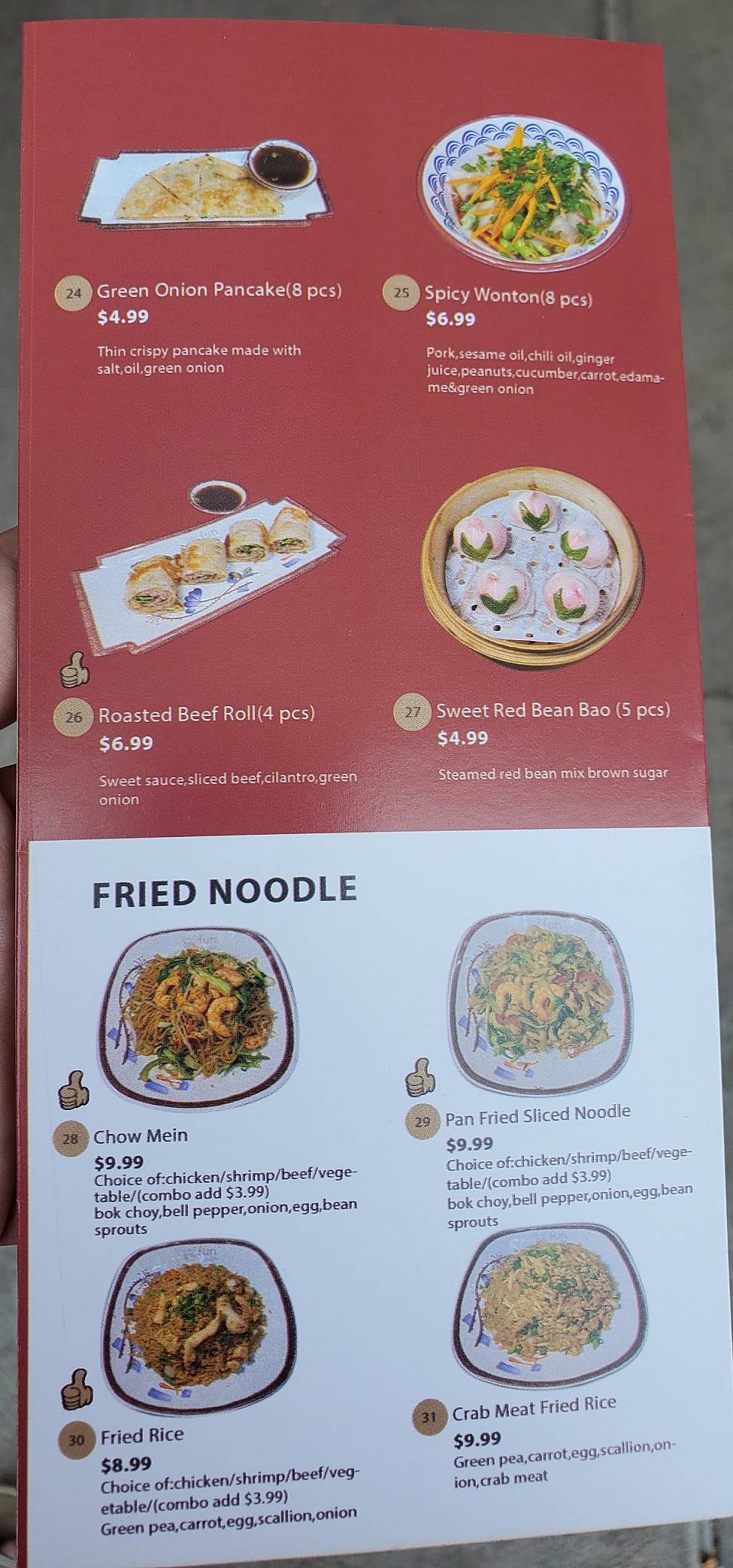 Menu at Fun noodle bar Slide Rd, Lubbock, Slide Rd ste 8
