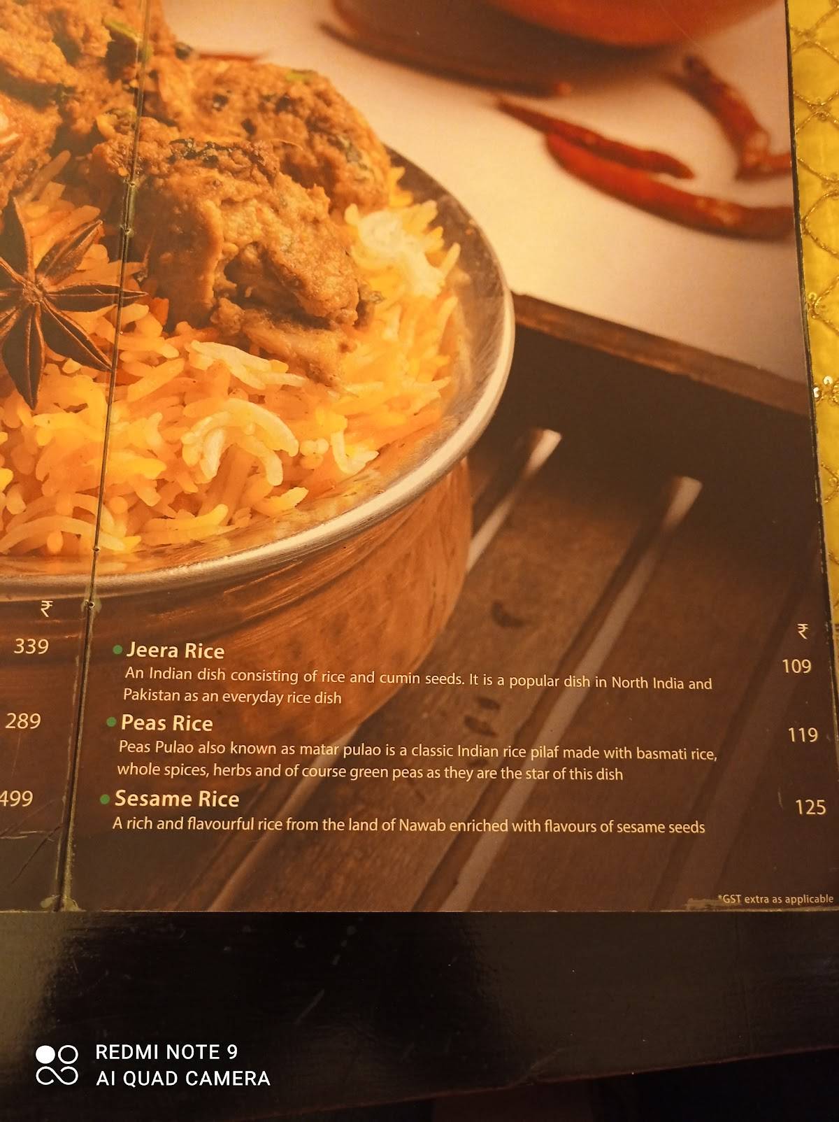 Menu at GALAWAT, Kolkata, City Near Kwality