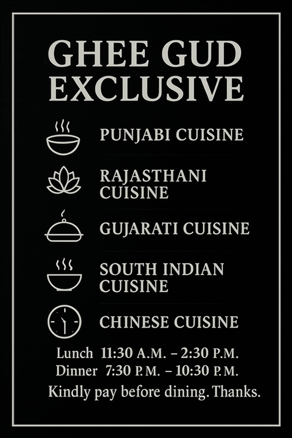 Menu at GHEE GUD (Exclusive) MANINAGAR, Ahmedabad, 1st Floor