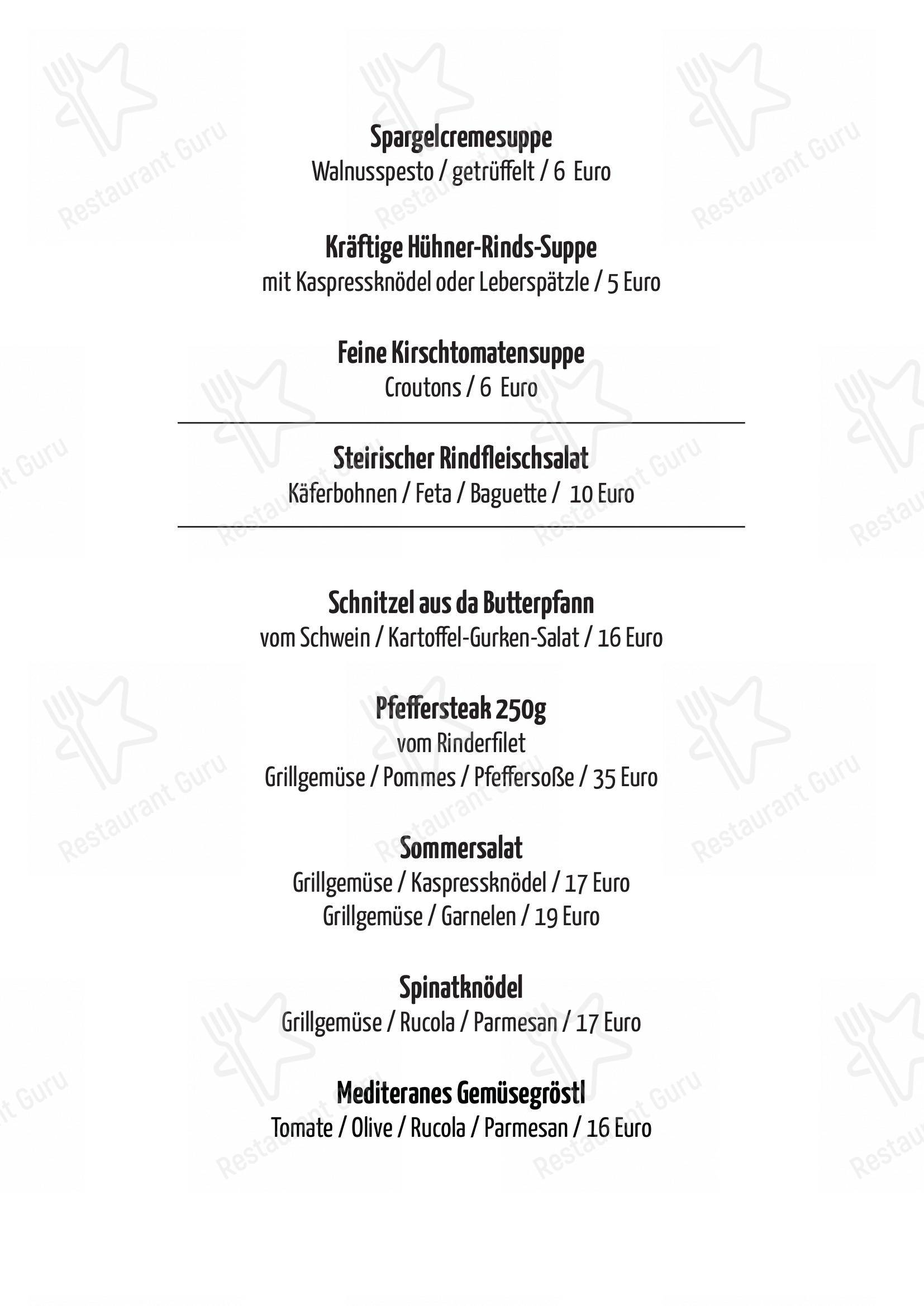 Speisekarte von GOBERG Anger restaurant, Anger