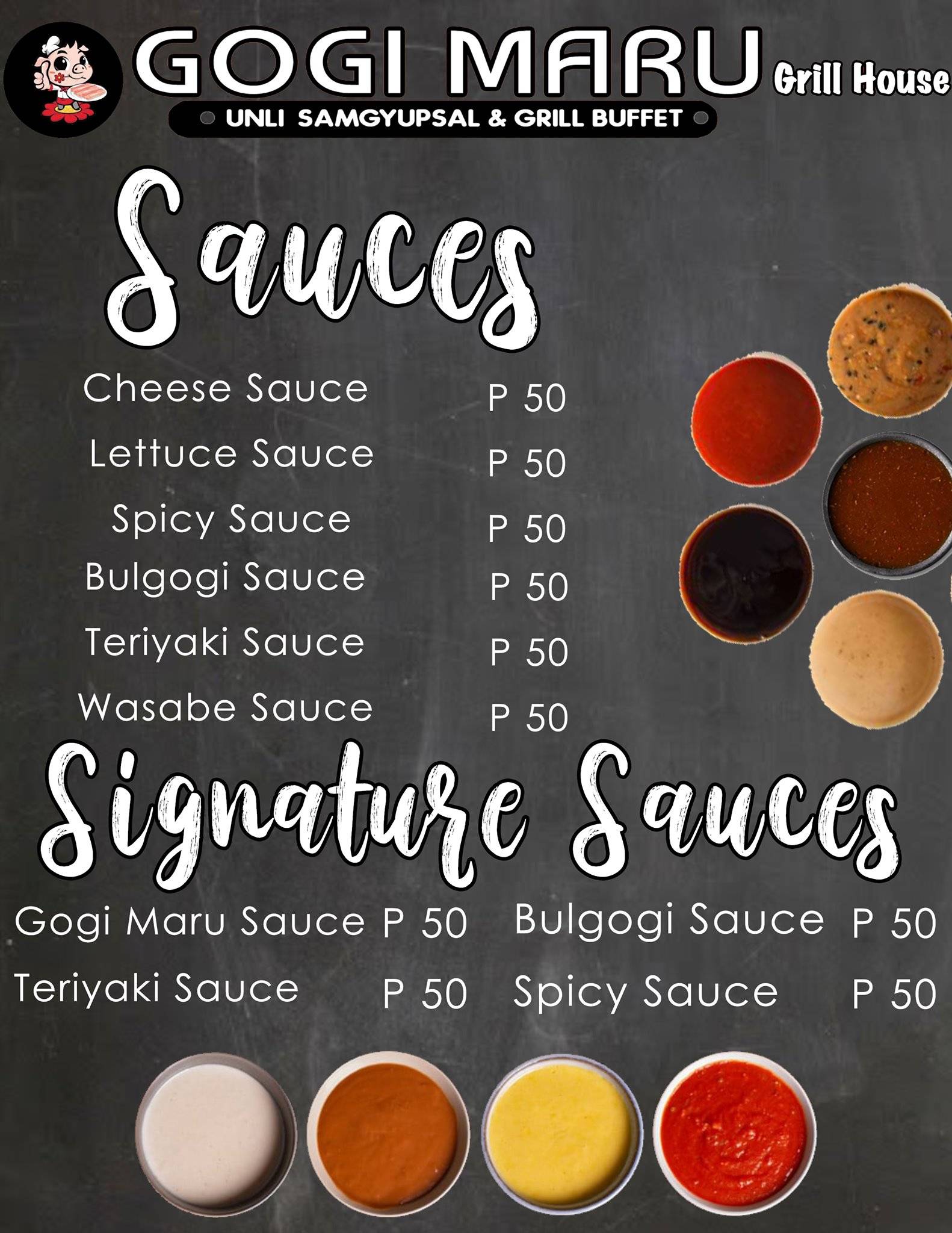 Menu at GOGI MARU Grill House restaurant, Pasig