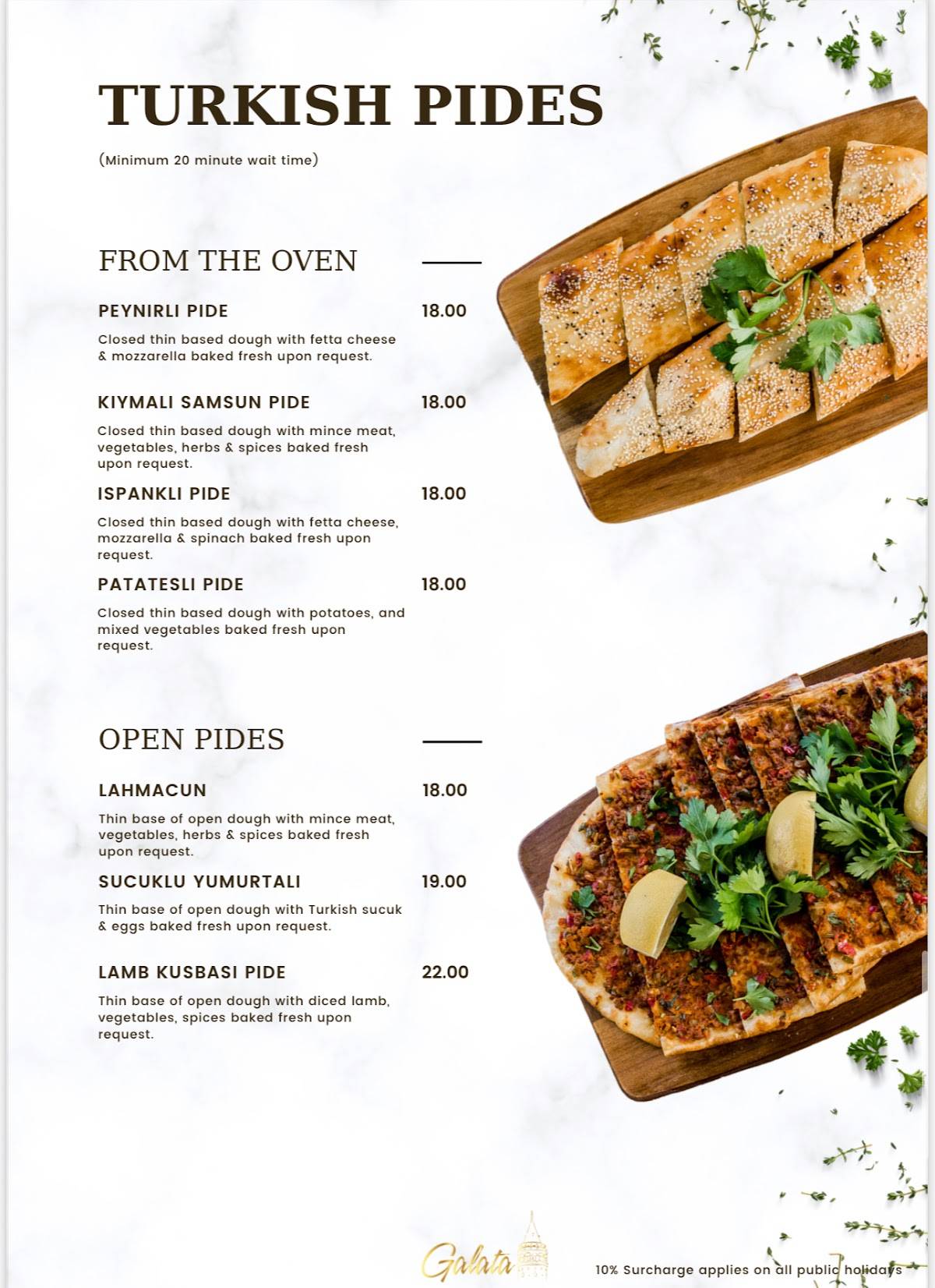 Menu at Galata Kebab and Grill restaurant, Caroline Springs