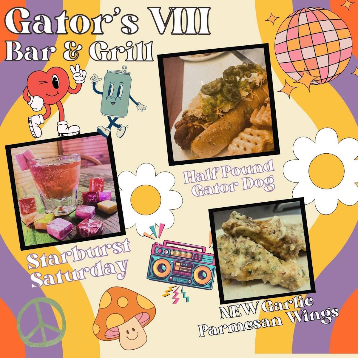 Menu at Gator's Eight Bar & Grill, Kansas City