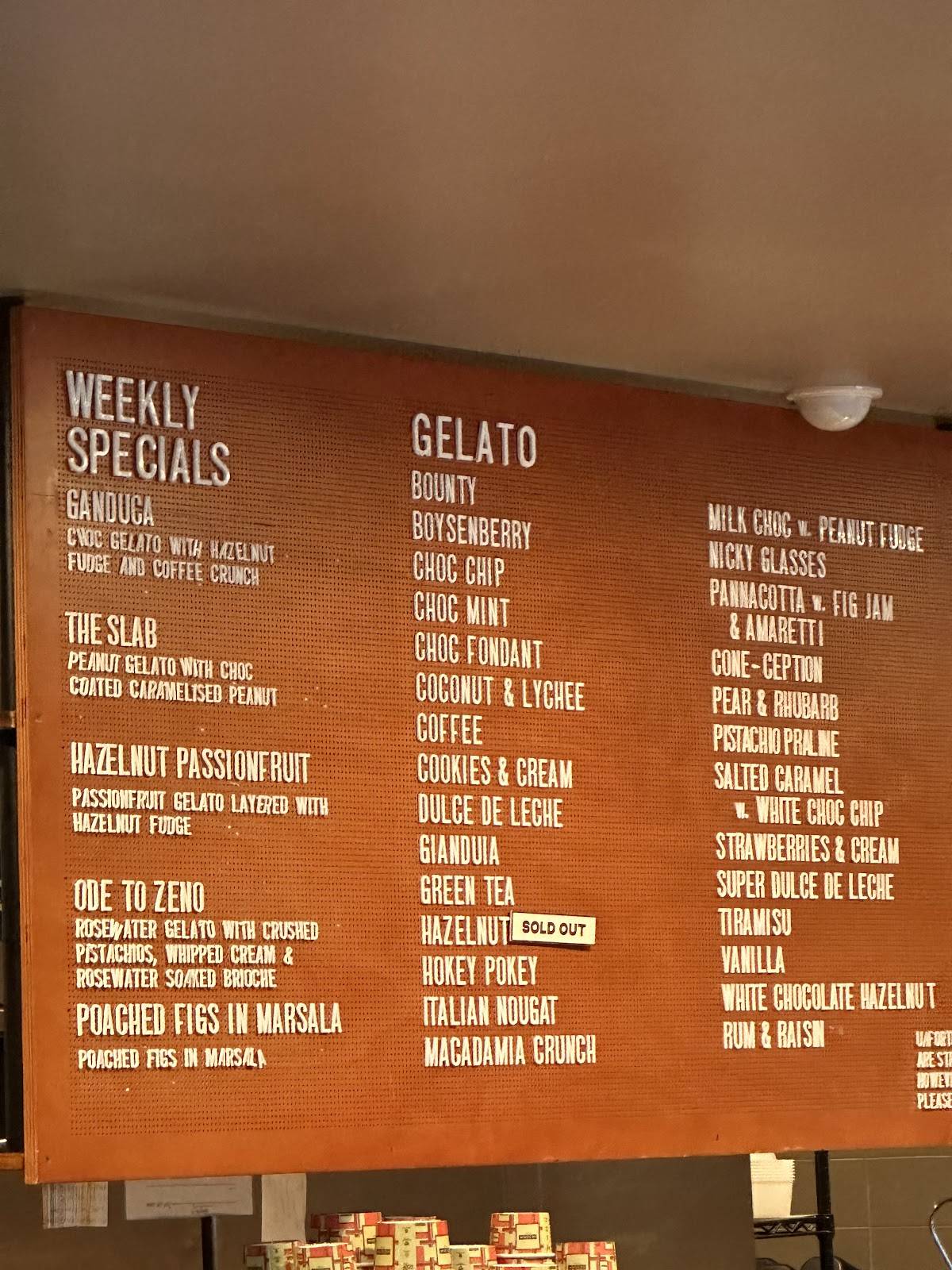 Menu at Gelato Messina South Brisbane desserts, South Brisbane, The ...
