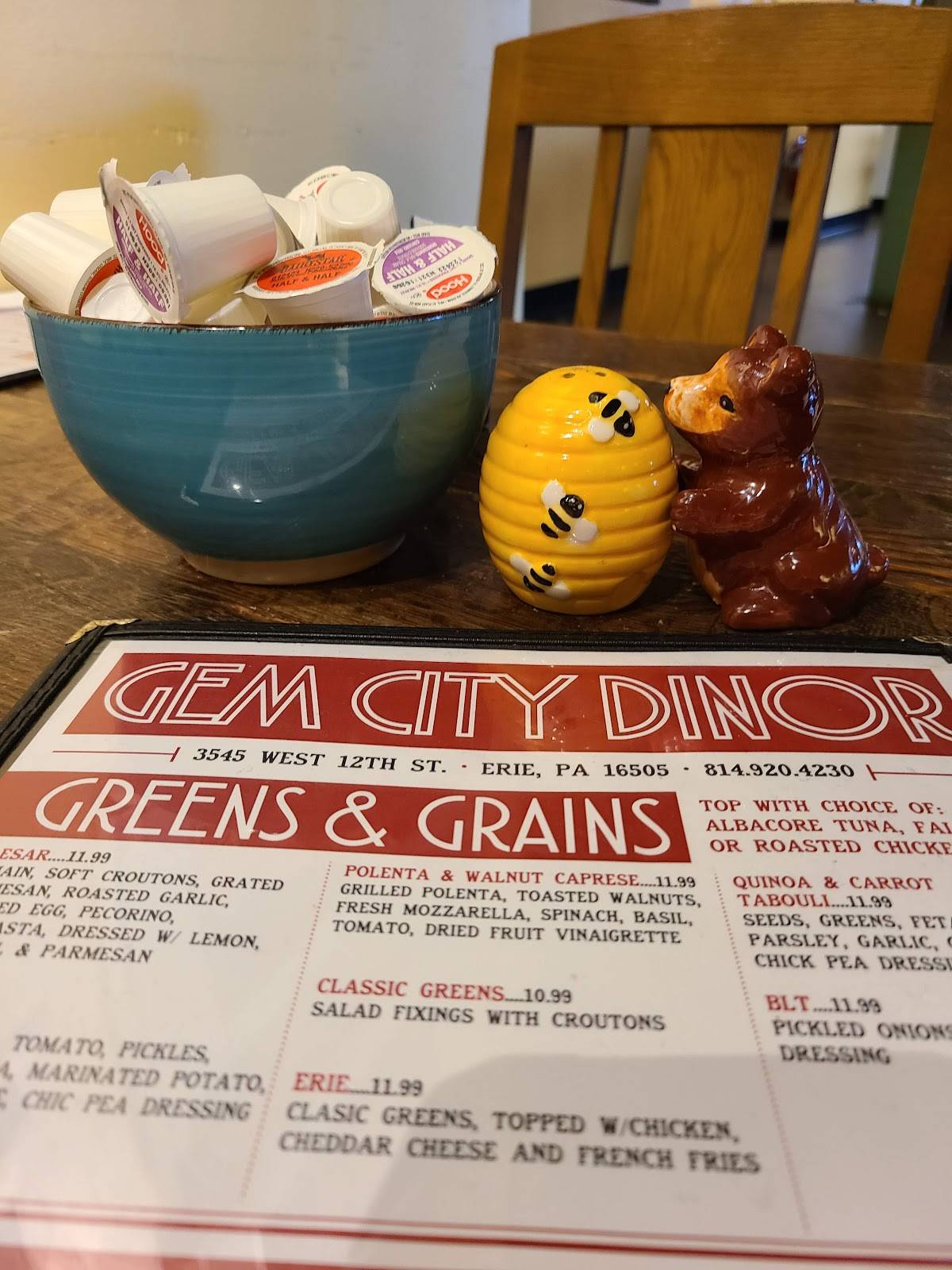 Menu at Gem City Dinor restaurant, Erie