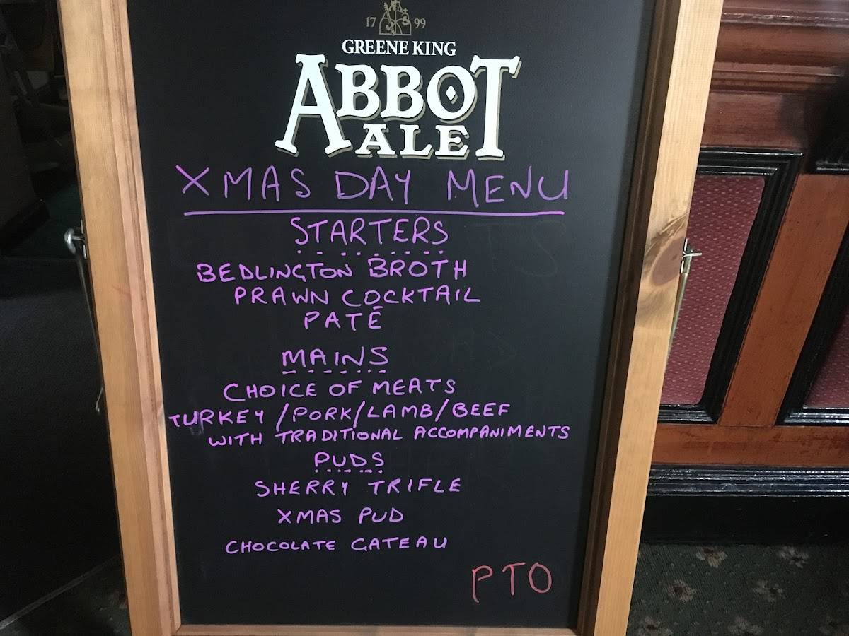 Menu at General Havelock pub & bar, Bedlington