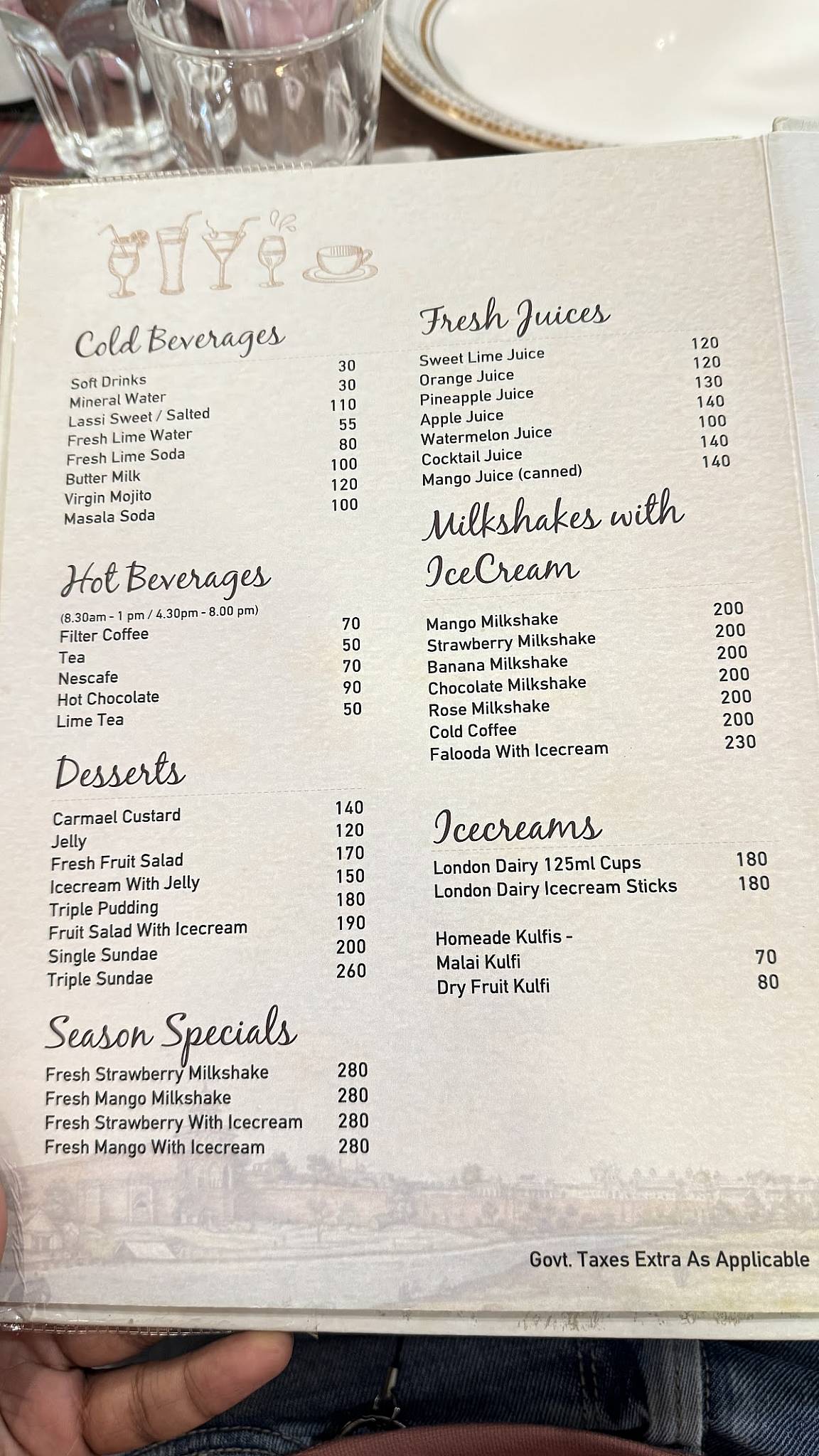 Menu at George Restaurant, Pune