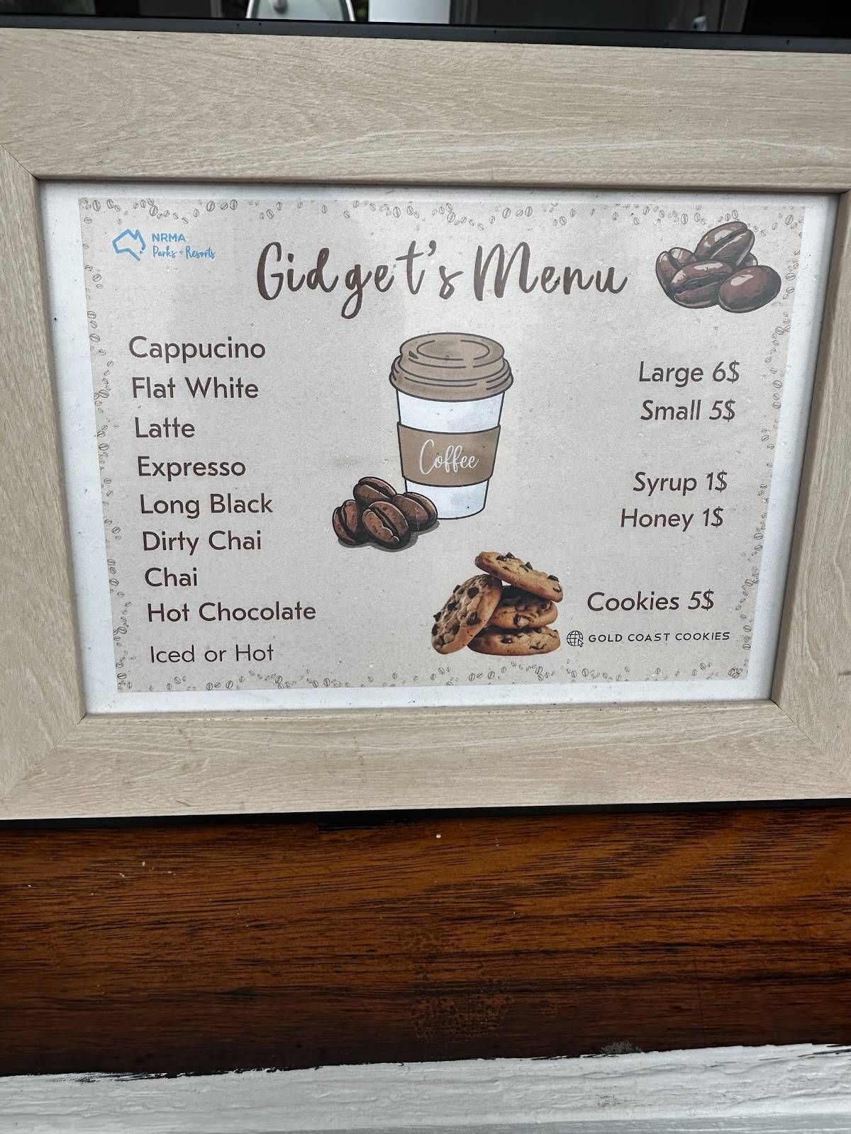 Menu at Gidget Coffee Van (Tathra Beachside) cafe, Tathra