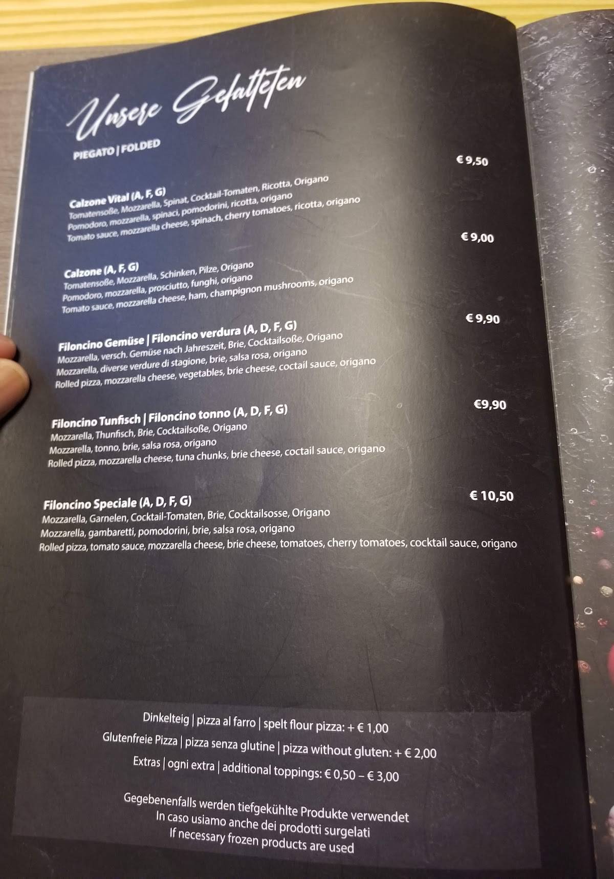 Speisekarte von Pizzeria Edelweiss, Luttach