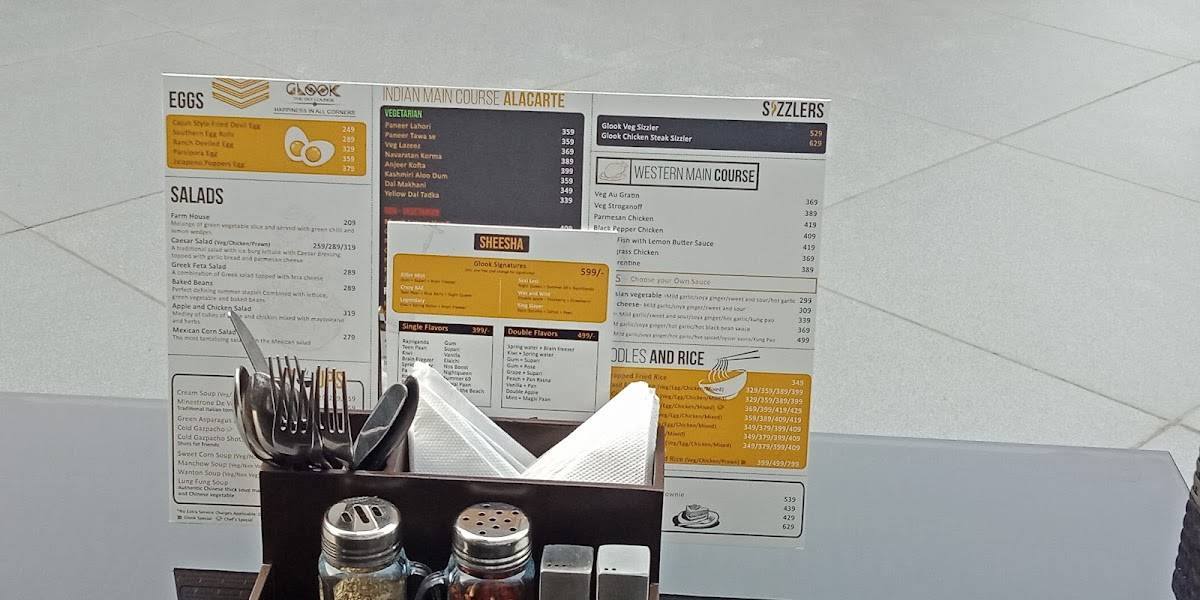 Menu at Glook The Sky Lounge, Kolkata