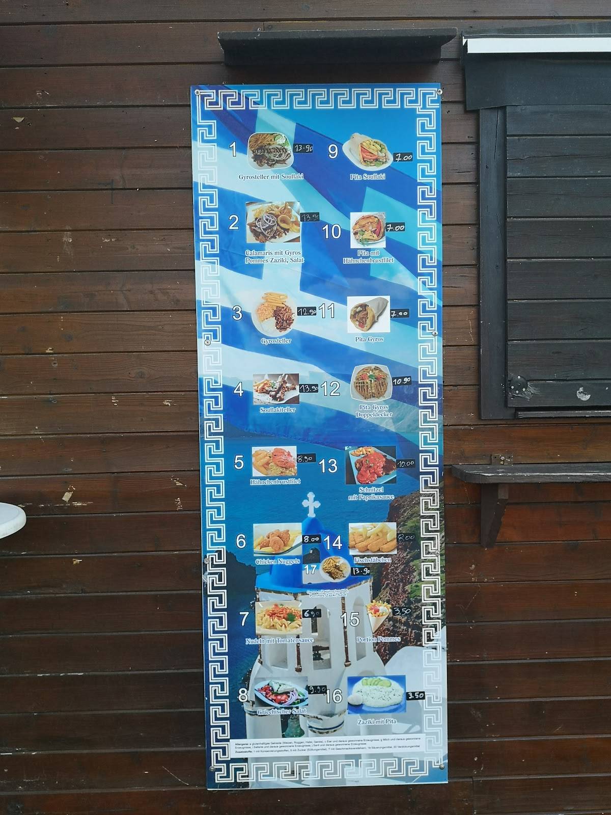 Speisekarte von Der Grieche restaurant, Glowe