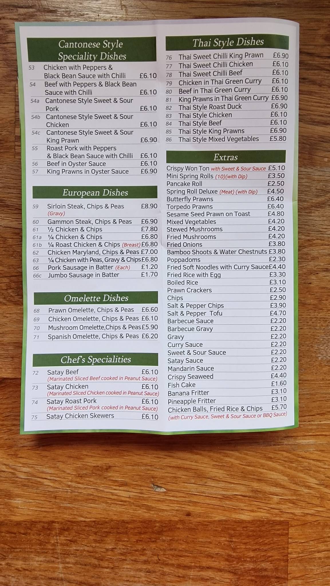 Menu at Golden Gate Buffet & Take Away fast food, Cwmbran