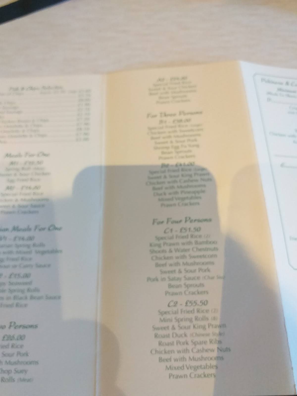 Menu at Golden Palace Chinese Take Away fast food, Witney, The ...